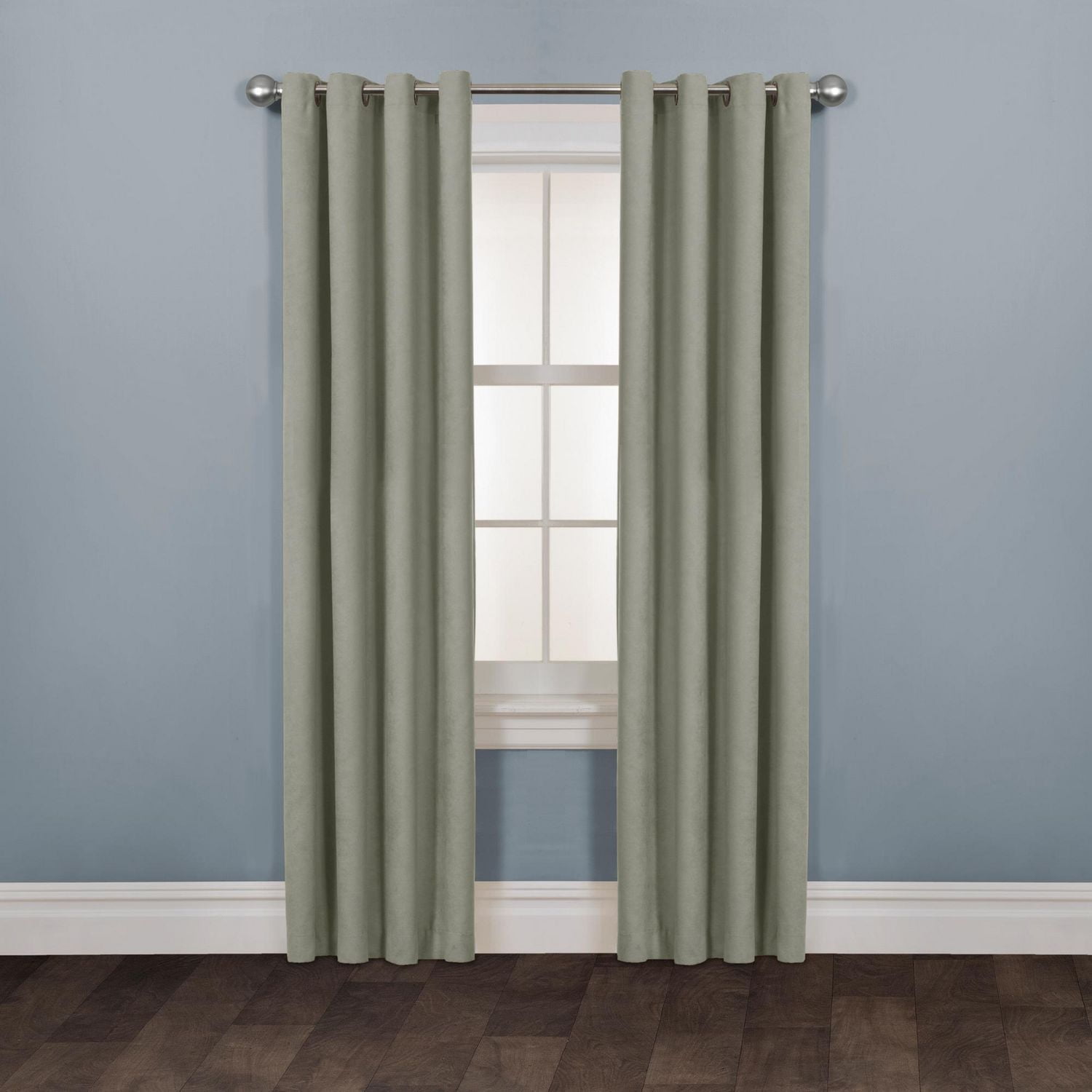 Click here for Mainstays Faux Suede Drapery Grommet Window Curtai... prices