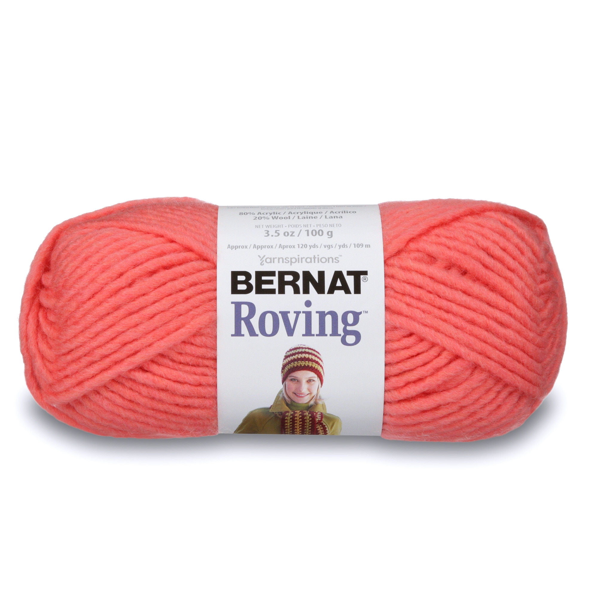 Bernat Roving Yarn (100G/3.5Oz), Coral - Walmart.com