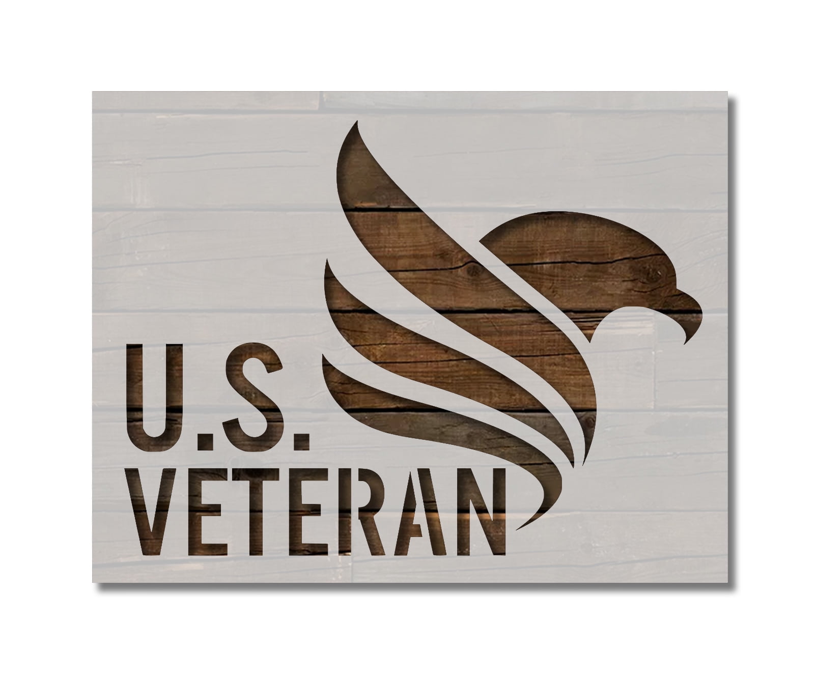 US Veteran Military Army Marines Navy Eagle Stencil Template Reusable 8 ...