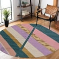 11X11 Handmade Rug, Living, Bed, room, Round Carpet, Geometric Design ...