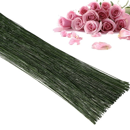 Xizioo 200 Pieces 26 Gauge Floral Wire 14 Inch Floral Paper Wrapped ...