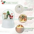 Christmas Musical Snow Globe ,Color Changing Resin Home Decor with LED ...
