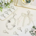 40Pcs 2 Styles Zinc Alloy Spring Gate Rings Heart & Satr Mixed Color 41 ...
