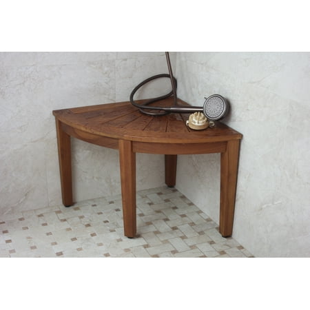 Aqua Teak Large 22 in. Corner Stool - Walmart.com - Walmart.com