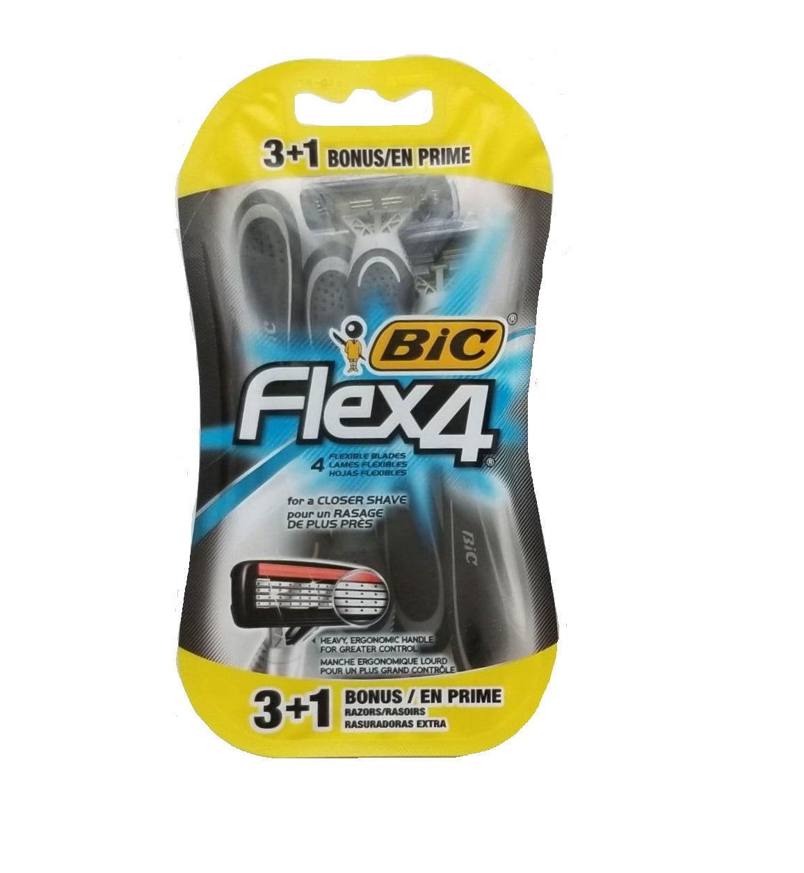 BIC Flex 4 Men's 4 Blade Disposable Razors 4ct (3+1) | Walmart Canada