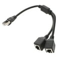 ELAYARD 1Pc Net Cable Adapter Splitter Black Lan Network Wire for ...