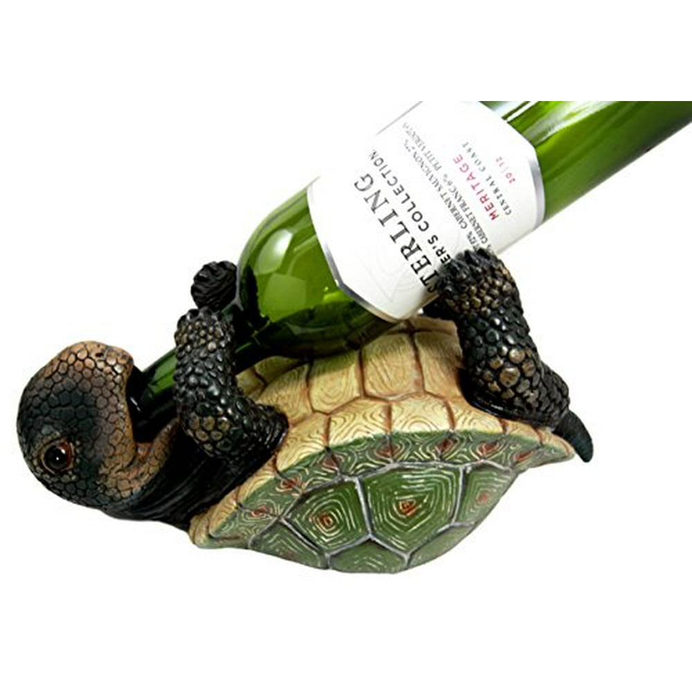 Atlantic Collectibles Drunken Coastal Sea Turtle Tortoise Wine Bottle ...