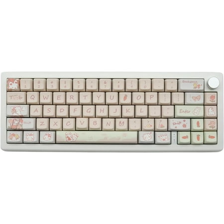 Cmokifuly Rabbit Keycaps MDA Profile KeycapsCustom PBT Keycaps for ...