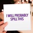3drose, I Will Probably Spill This Purple, 12 Greeting Cards with ...