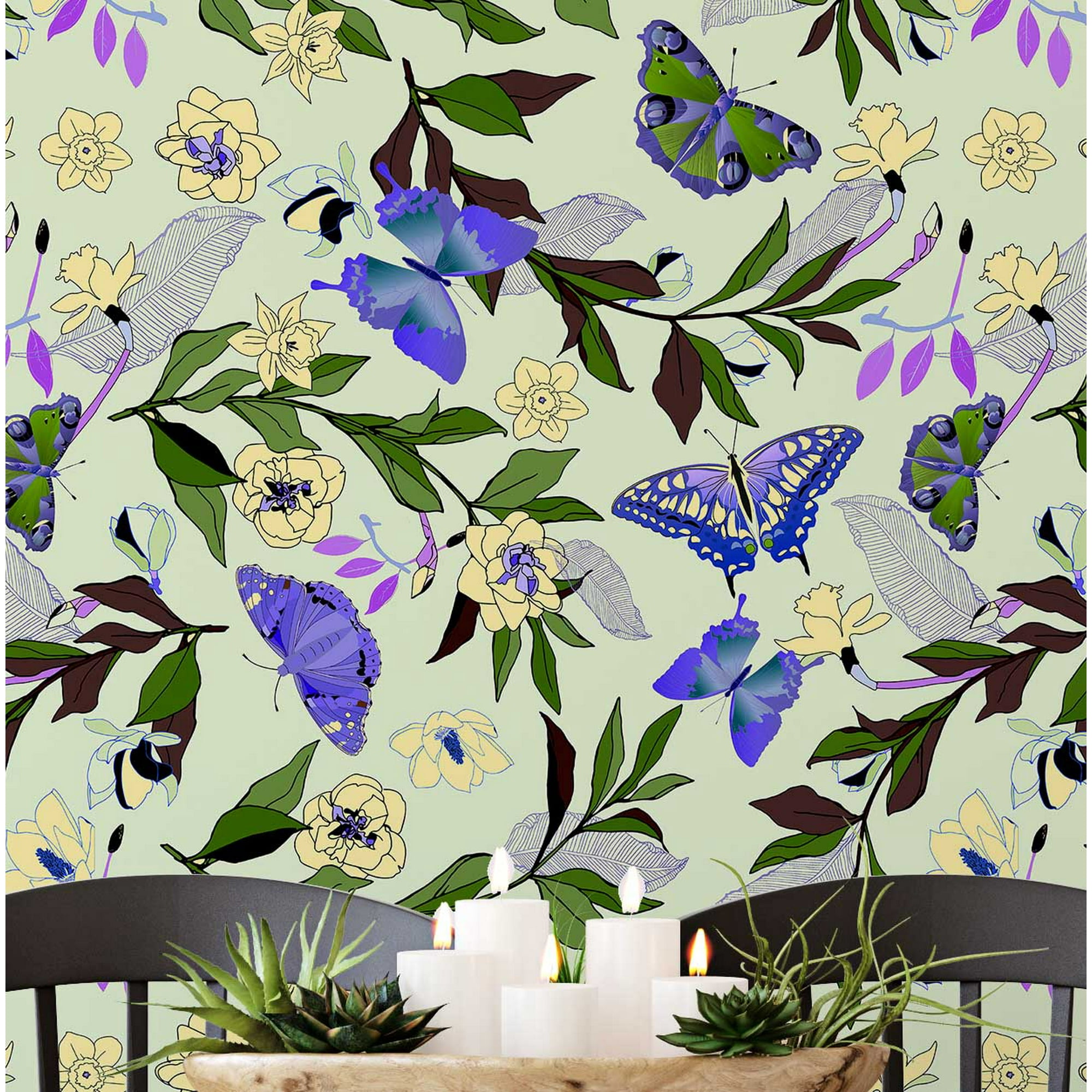Click here for S4sassy Self Adhesive Wallpaper  Butterfly & Flora... prices