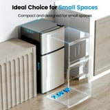 Bodare Retro Double Door Mini Fridge, 3.2 Cu.Ft, Energy Efficient ...