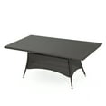 Ramsey Outdoor Rectangle Wicker Dining Table, Multibrown - Walmart.com