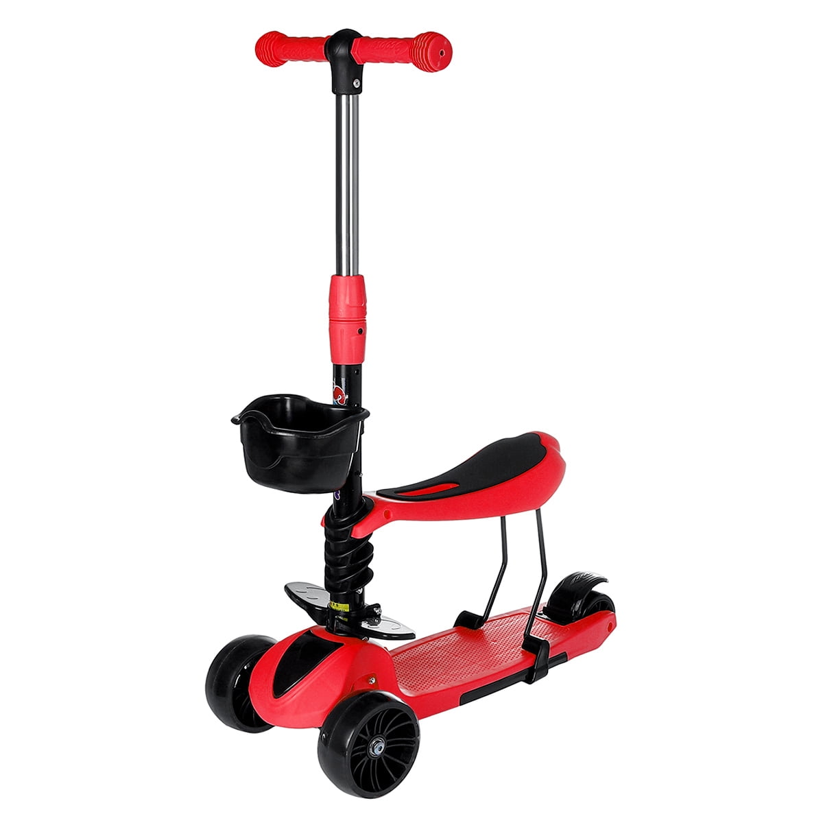 3-Wheel Adjustable Kids Kick Scooter with LED Lights, Lean-to-steer ...
