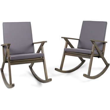 Glacier Country Collection Adult Log Rocker, Exterior Stain Finish ...