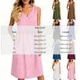 Asgosdo Tank Dresses for Women V Neck Sleeveless Waisted Solid Color ...