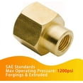 Legines Brass 1/4" NPT Female x 1/8" NPT Female Reducing Coupling, Hex ...