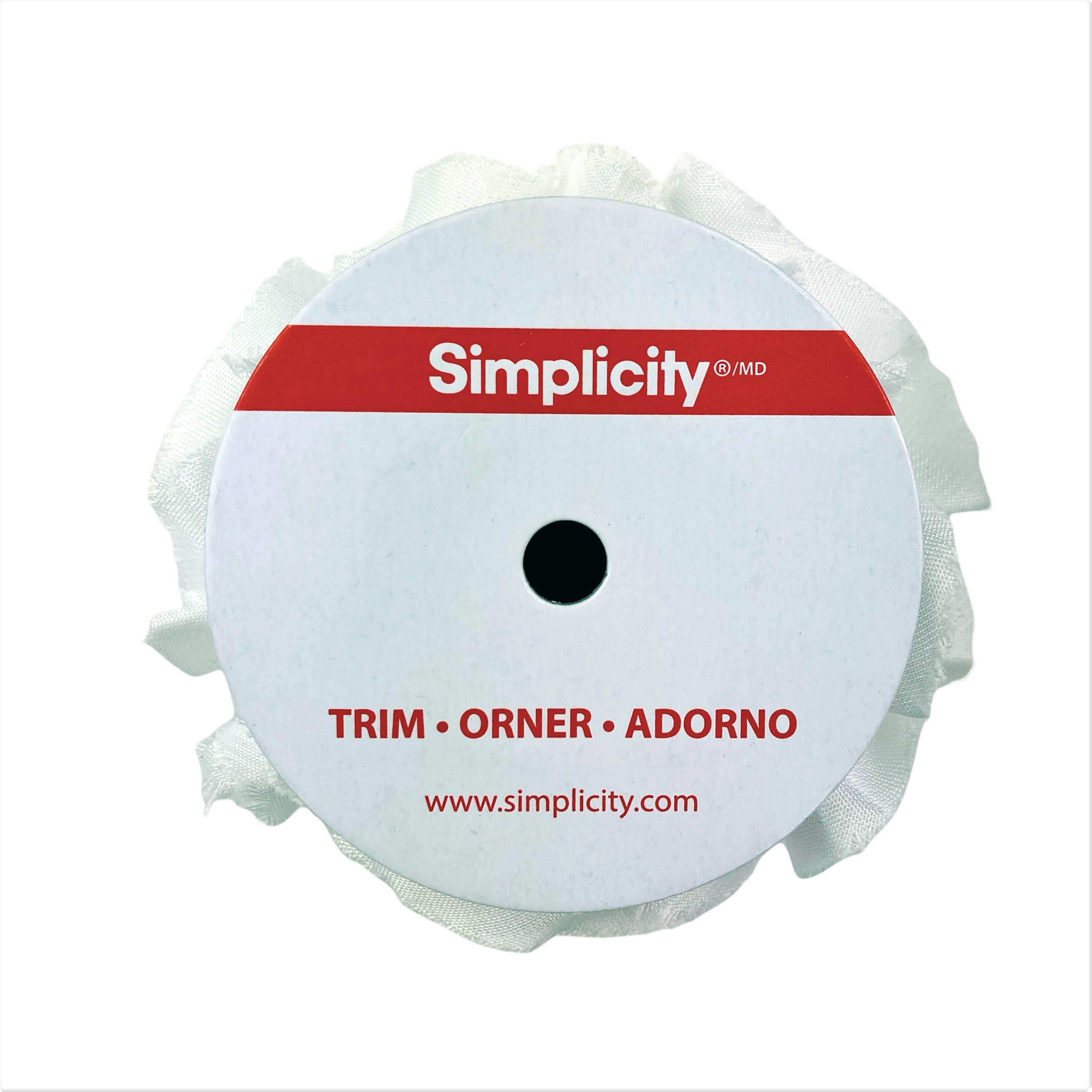 Simplicity Trim, White 2 inch Large Ribbon Rose Trim Great for Apparel ...