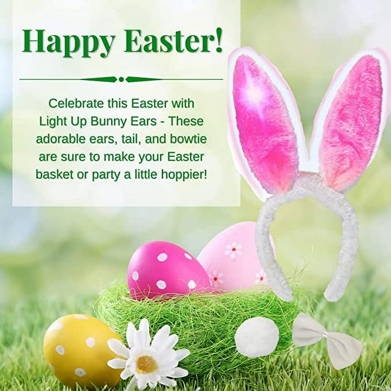Easter Decorations Lights Pack, Blue Pink Bunny Ears Eggs, 42% OFF