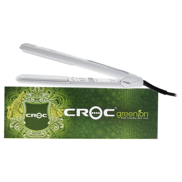 Greenion Flat Iron - White by Croc for Unisex - 1 Inch Flat Iron ...