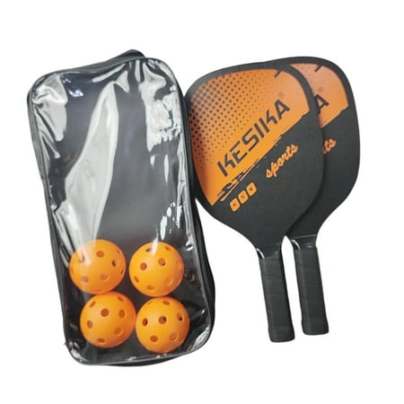 Professional s Set of 2 Rackets with 4 Balls Wood Carrying Bag with ...