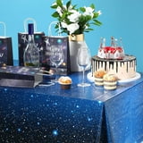 2Pcs Themed Space Tablecloth - Starry Sky Night, Galaxy Table Cover ...