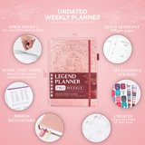 Legend Pro Planner - Weekly & Monthly Agenda, Time Management, Rose ...