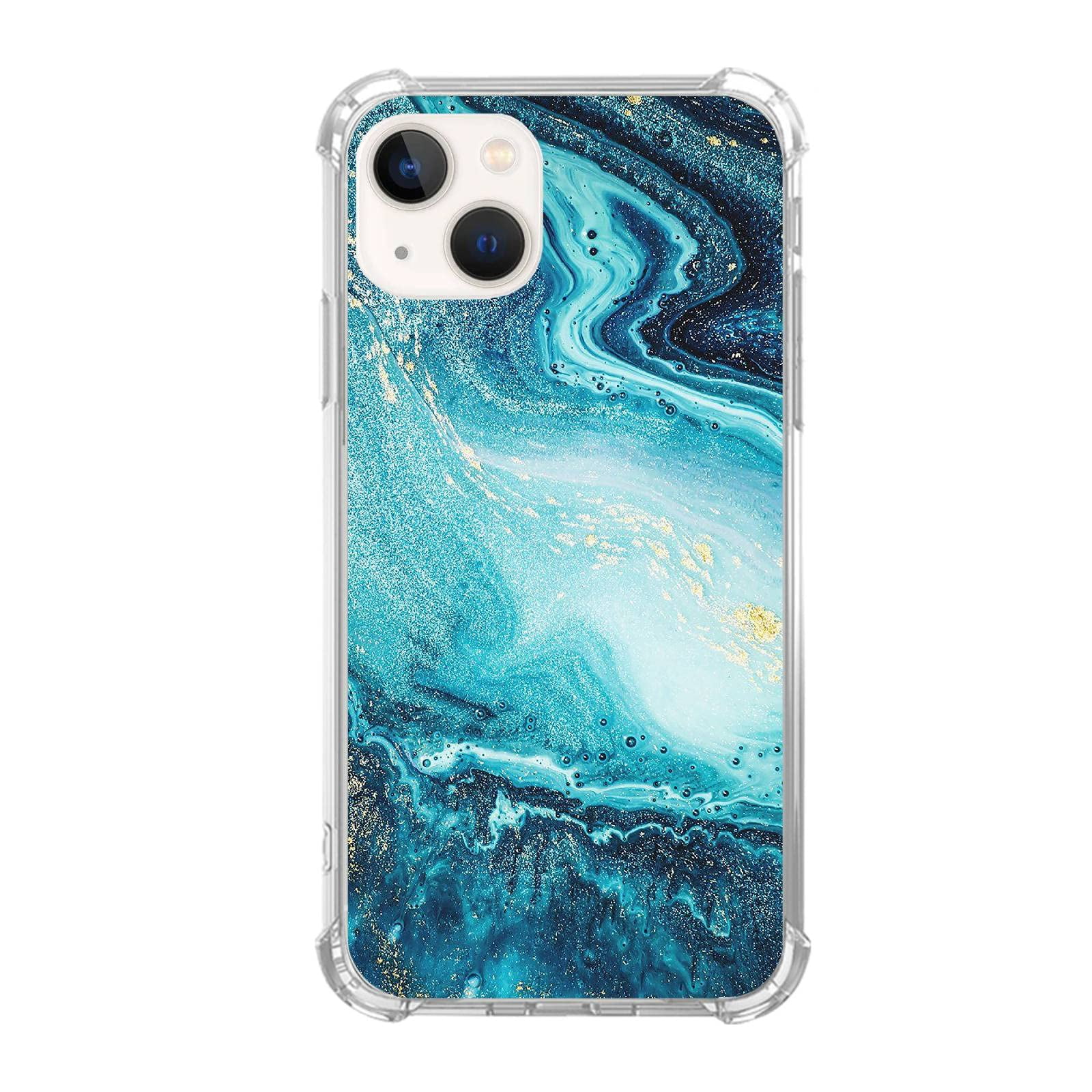 Blue Marble Case Compatible with iPhone 13 Mini,Unique Art Design TPU ...