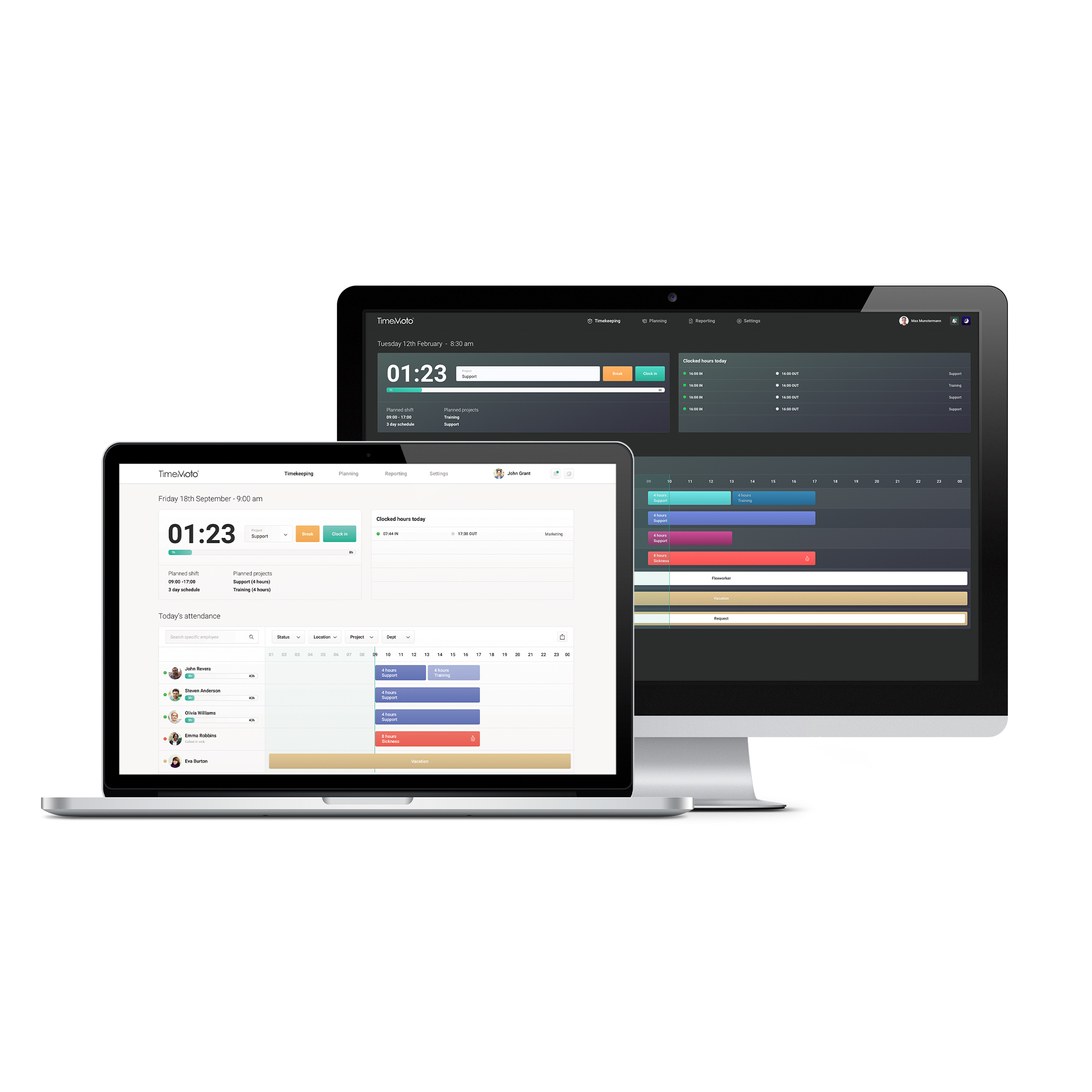 Buy TimeMoto TM-818 - Time Clock System with RFID Reader for up to ...