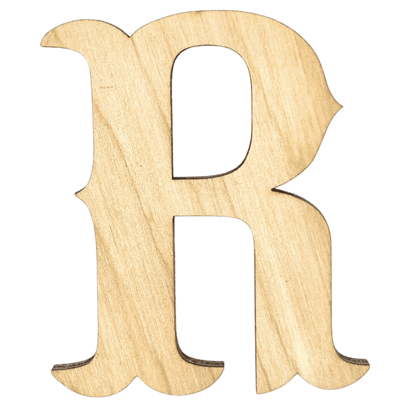 Krafty Supply 22" Tall Birch Plywood Letter R |1/4" Thick | Western ...