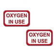 OSHA Danger Sign - Oxygen In Use Sign, Super Reflective Oxygen Vinyl ...