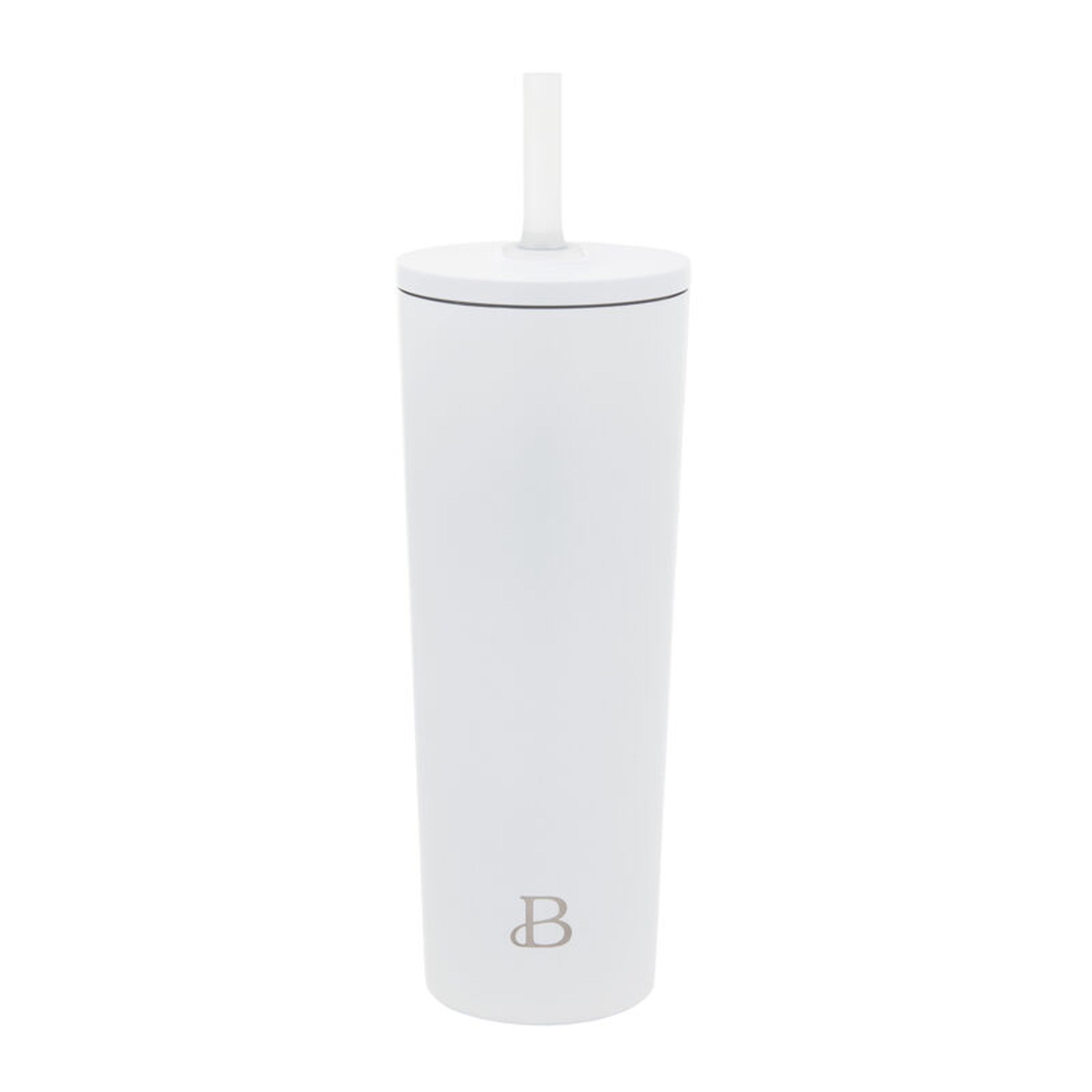 Beautiful 24oz No Drippy Sippy Stainless Steel Tumbler With Straw, White - Walmart.com
