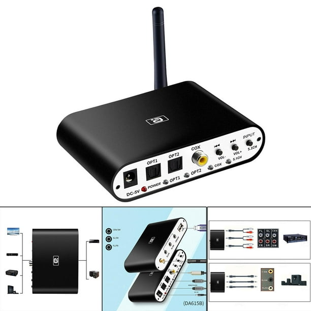 Decodificador de sonido Digital 5,1, salida de 6 canales, convertidor de ,1, convertidor de ...