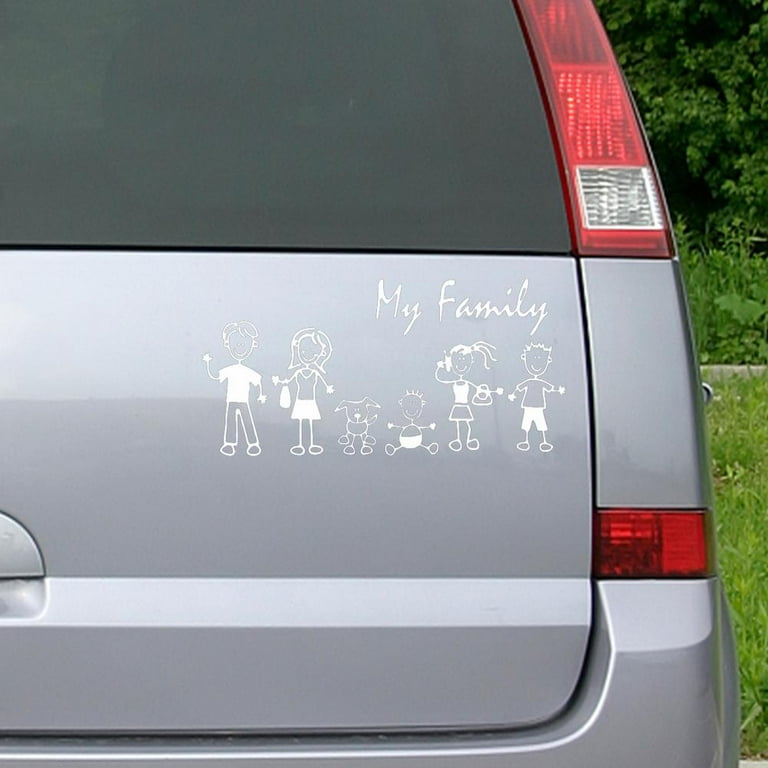 Car Stickers Family Stick Figures