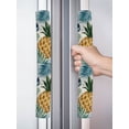 2 PCS Refrigerator Door Handle Covers, Yellow Pineapple Adjustable ...