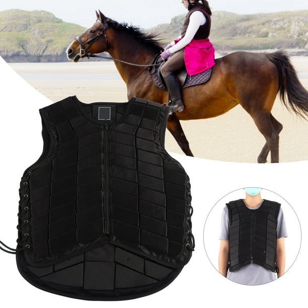 Horse Riding Vest, Equestrian Protective Black Vest Protector Curved ...