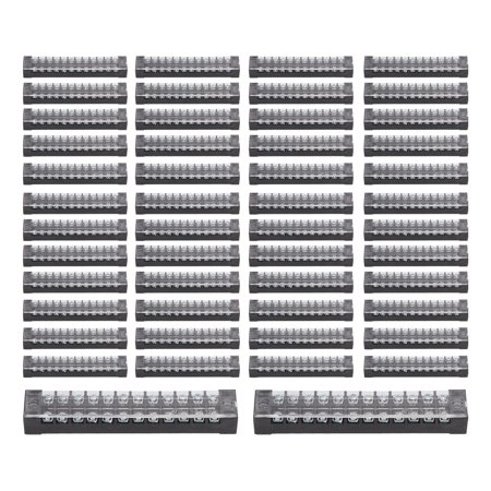 Terminal Block Wire Connector,50 Terminal Blocks 15A Terminal Strip ...