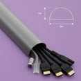 D-Line 2x1in Cable Concealer, Wire Hider Channel, Half Round, Gray TV ...