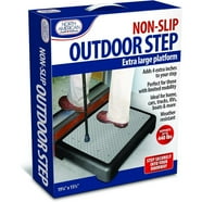 Wide Platform Bathroom Safety Step - Stackable Non-Slip Mobility Aid ...