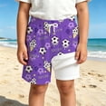 Rggeeun Toddler Boys Swimsuit Set Cartoon Print Elastic High Waist with ...