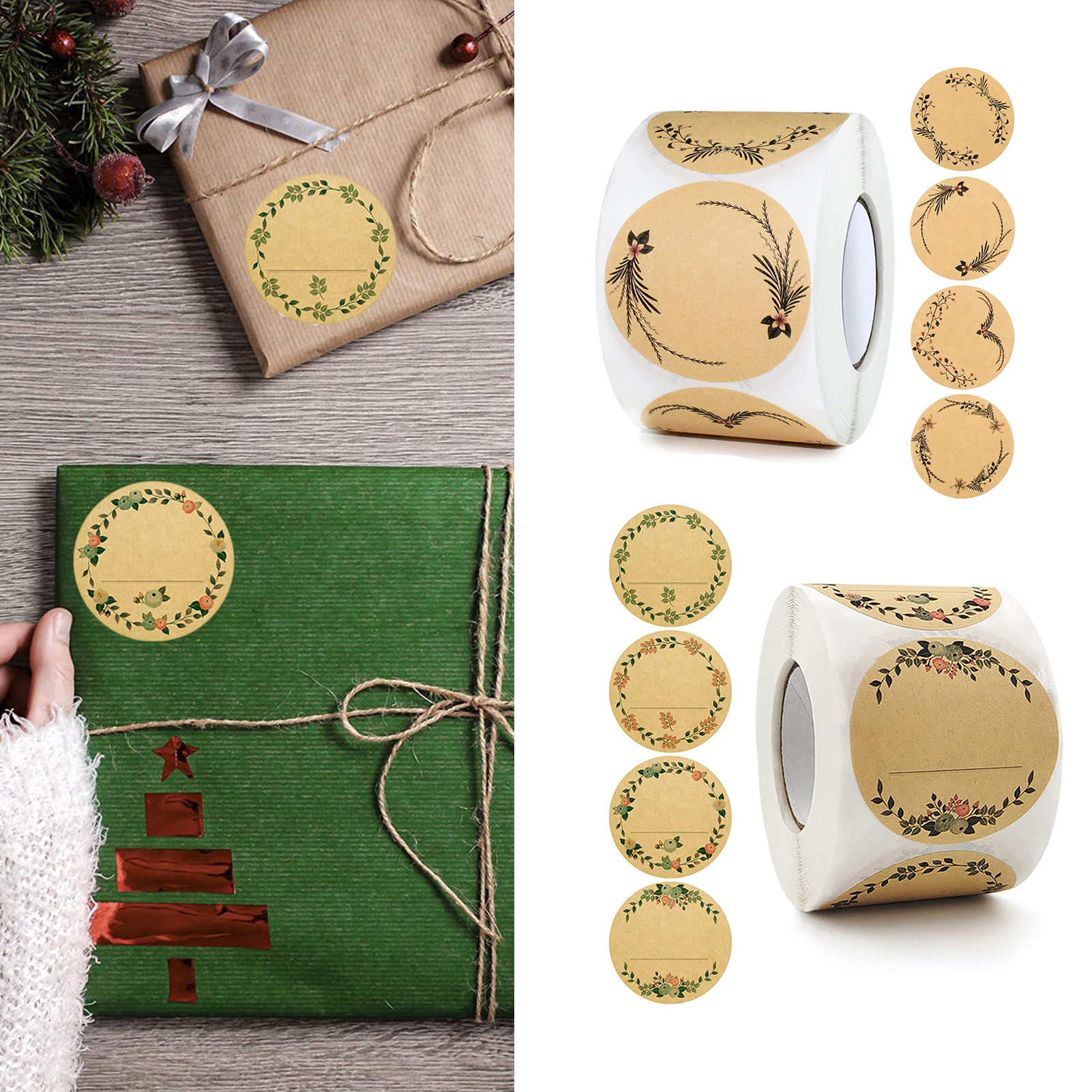 GROFRY Gift Sticker Anti-fade Removable Floral Pattern Traceless ...