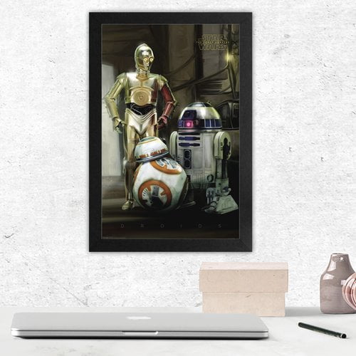 Pyramid America 'Star Wars-The Force Awakens Droids' Framed Graphic Art ...