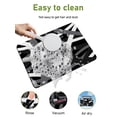 Abstract Art Soft Diatomaceous Earth Mat, White Black Gray Line Modern ...