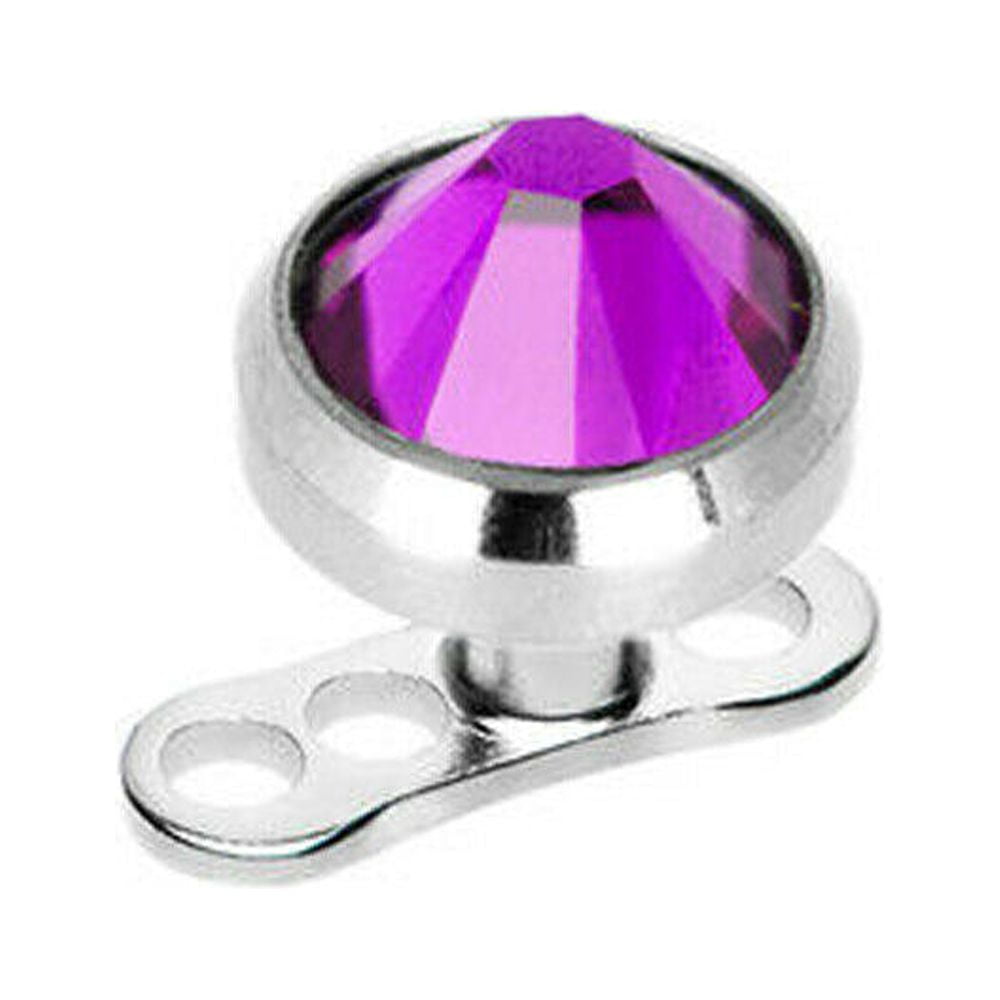 Dermal Top and Anchor pack of 4 with Cubic Zirconia - Walmart.com