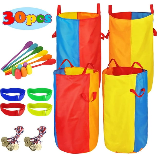 CPDD Outdoor Games Potato Sack Race Bags for Kids - 3 Legged Race ...
