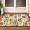 40*60cm/16*24in Tile Pattern Floor Mat 40x60cm Multicolor Bohemian ...