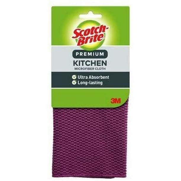 3M Scotch-Brite Kitchen Cloths: Premium Kitchen Cloth / 1-pack Maroon ...