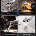 12 Point Teeth Socket Set Bidirectional Ratcheting Pass Through Design ...