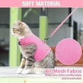 PUPTECK Adjustable Cat Harness with Leash, Checkered Frills Soft Mesh ...