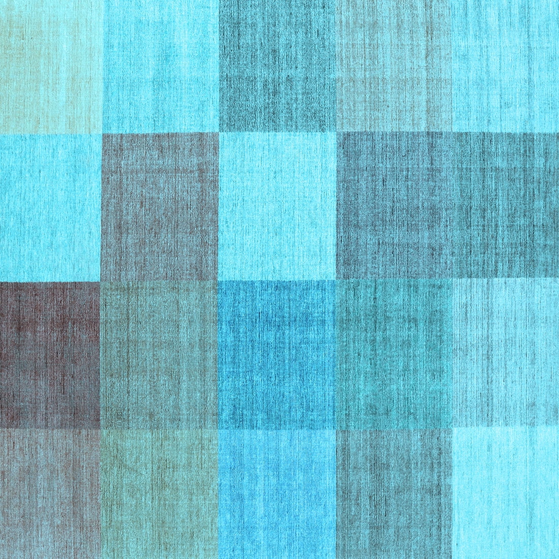 Ahgly Company Indoor Square Checkered Light Blue Modern Area Rugs, 6 ...