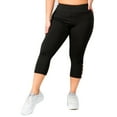 Womens Stretchy Active Lattice Capri Cutout Workout Leggings Plus